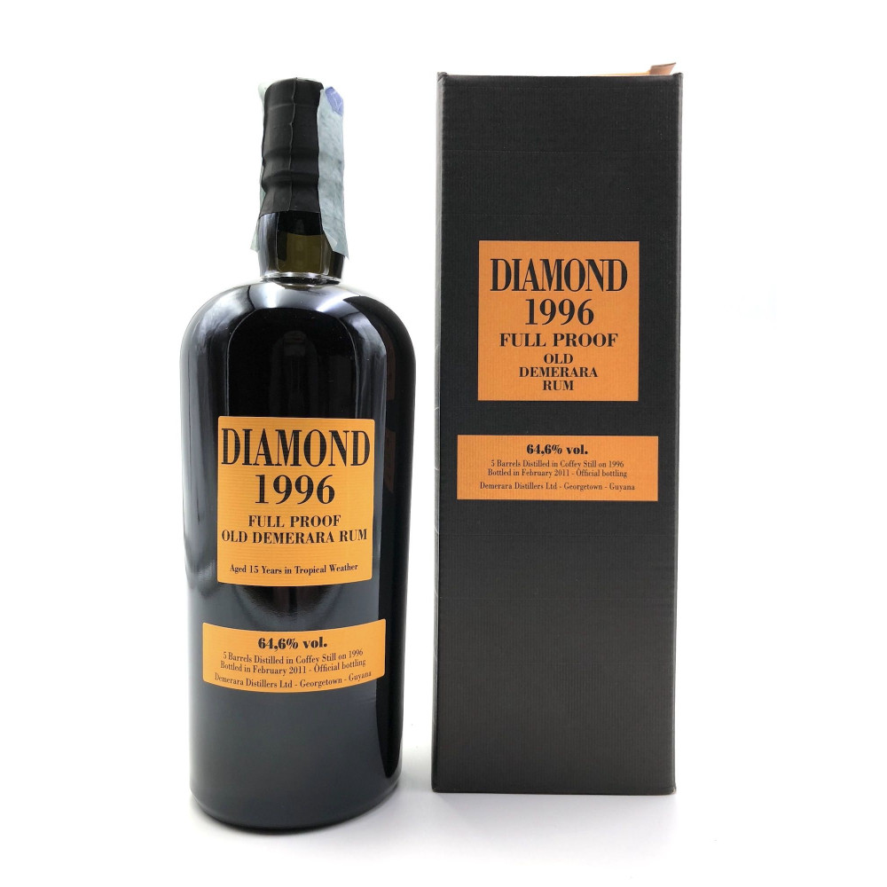 Rum Diamond 1996, Full Proof 64,6°, Guyana