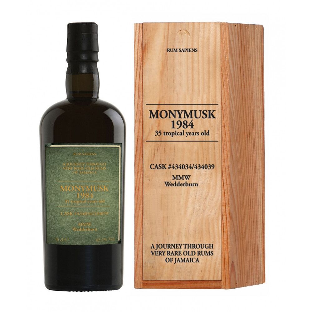 Rum Monymusk MMW 1984, 35 years old Rum Sapiens 63,1%, Jamaica