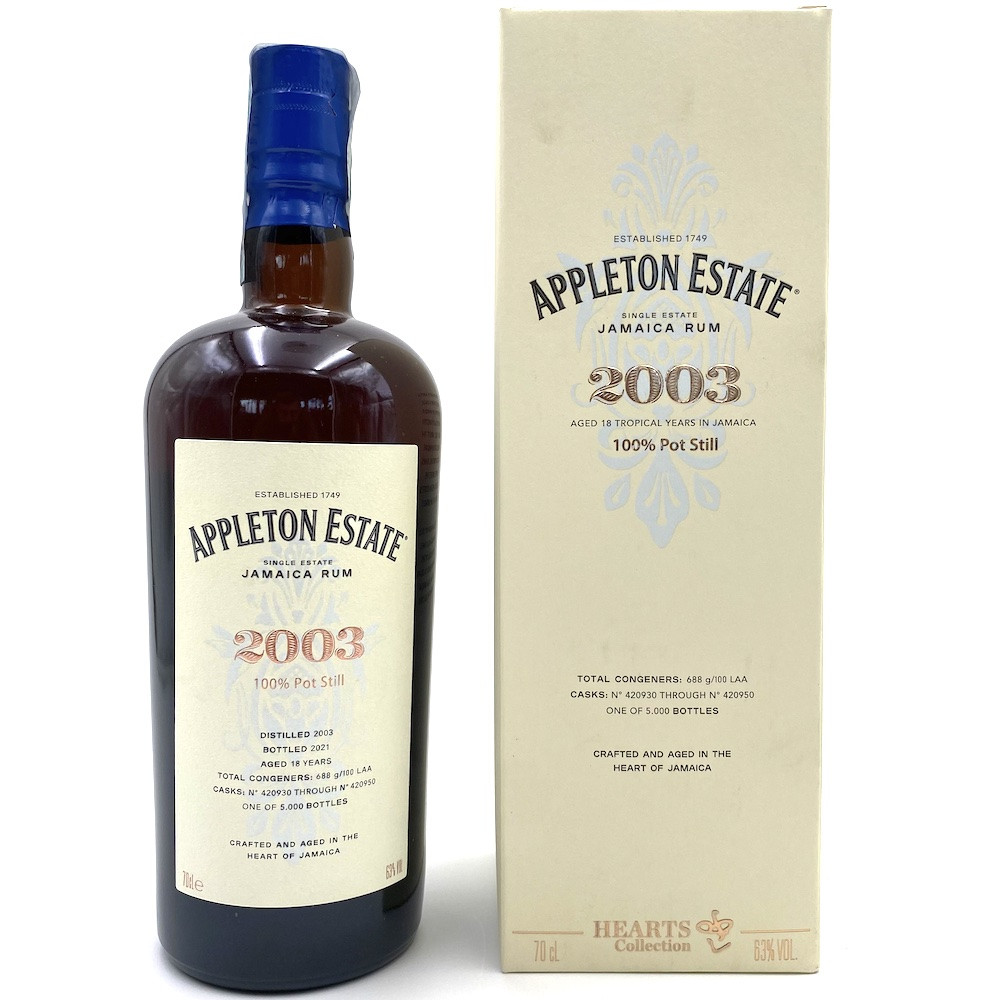Rum Appleton 18 years old Hearts Collection 100% Pot Still 2003 Jamaica